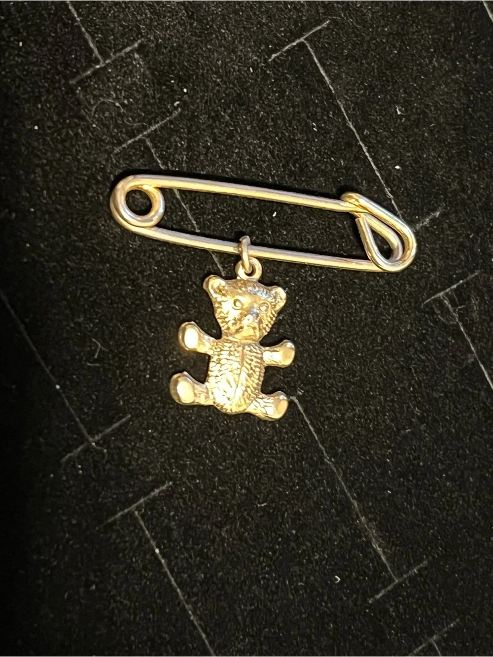 Jewelry | Gold Teddy Bear Safety Pin Charm For Kids Accessories | Poshmark